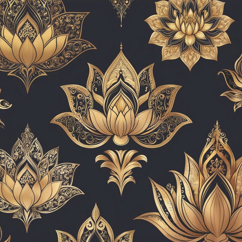 Vintage-style Wallpaper Often Features Classic Patterns Stock ...