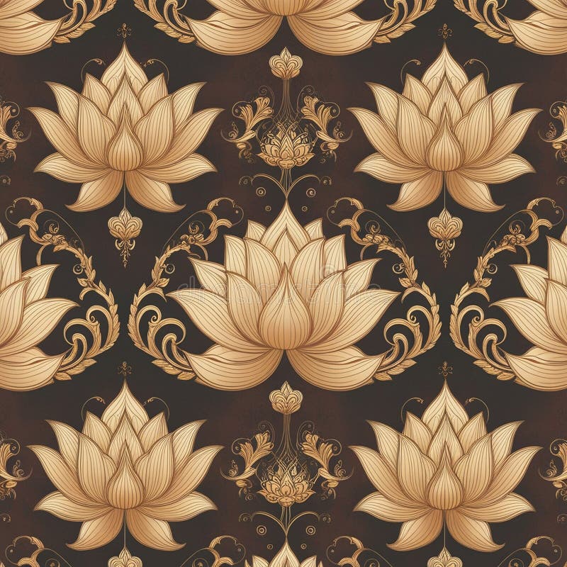Vintage-style Wallpaper Often Features Classic Patterns Stock ...