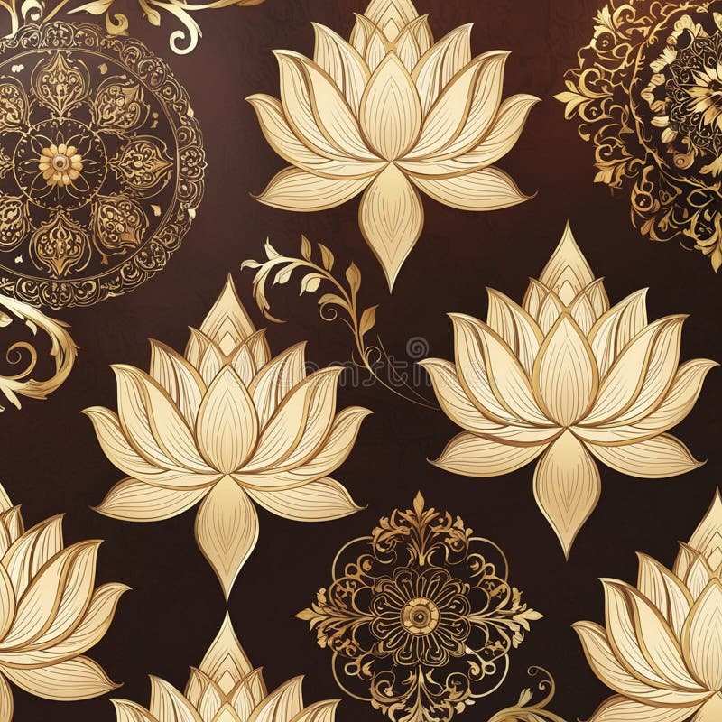 Vintage-style Wallpaper Often Features Classic Patterns Stock ...