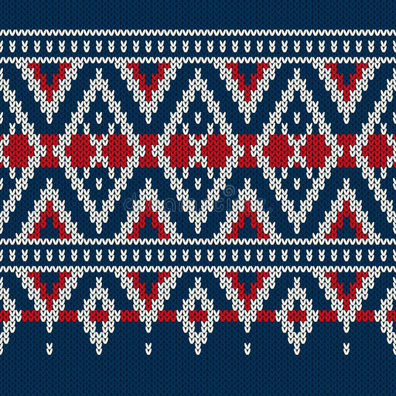 Traditional Tribal Aztec Seamless Pattern on the Wool Knitted Te Stock Vector - Illustration of ...