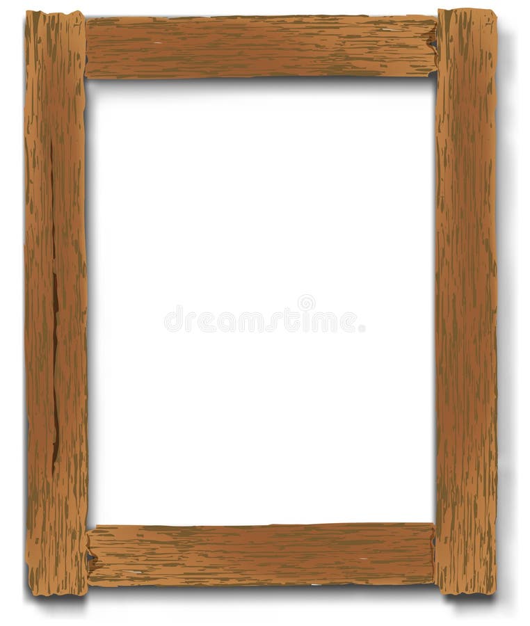 Vintage Style Wooden Frame. Vector Illustration Stock Illustration ...