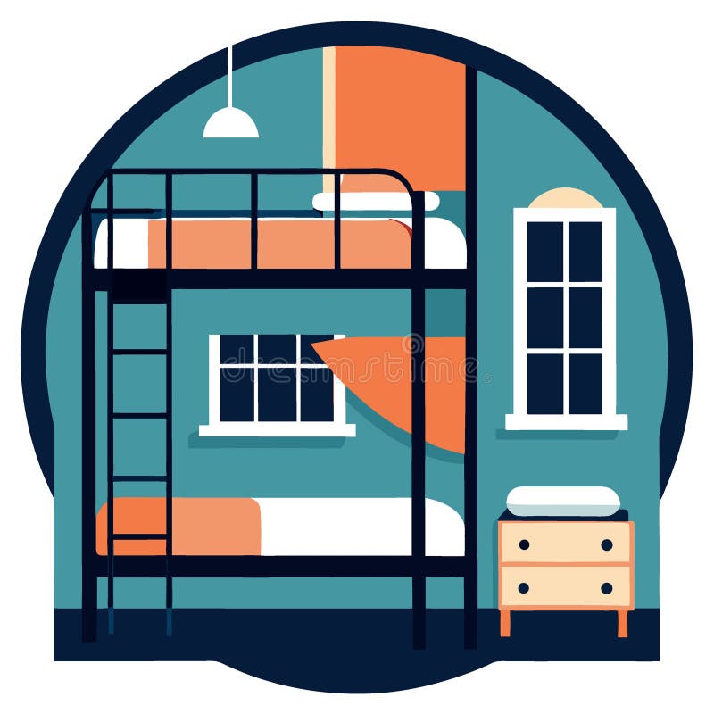 Stacked Bunk Beds Stock Illustrations – 18 Stacked Bunk Beds Stock ...
