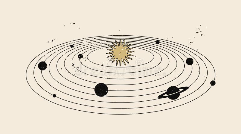 Model Solar System Vector Retro Stock Illustrations – 38 Model Solar ...