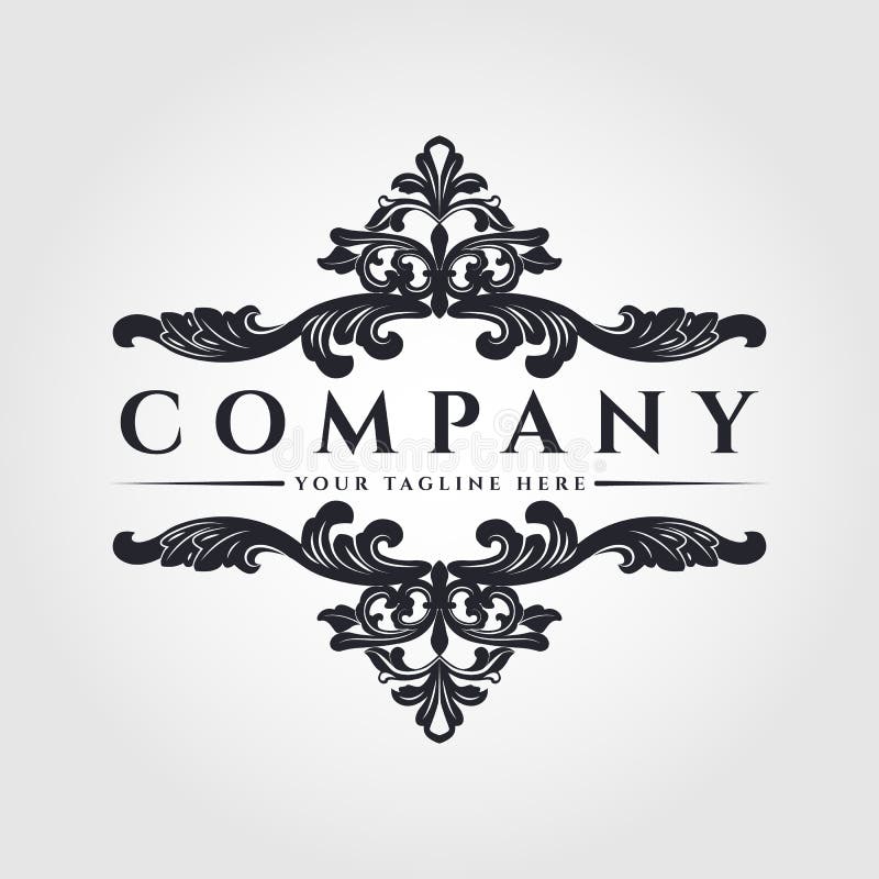 Vintage Styled Sign. with Floral Elements Stock Vector - Illustration ...