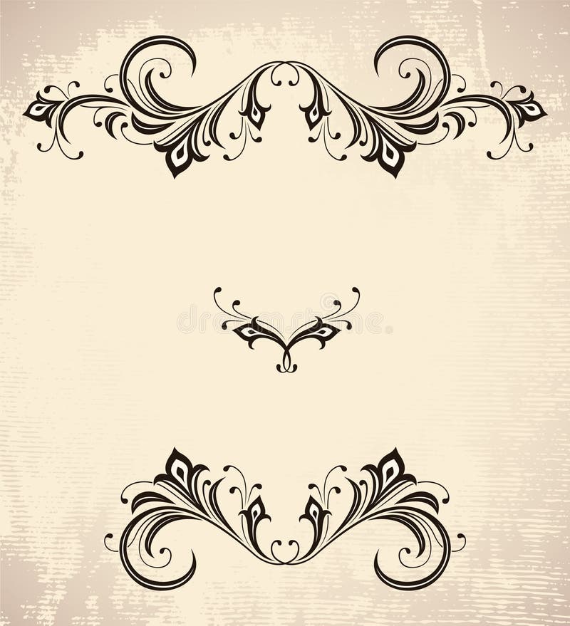 Vintage stylized frame stock vector. Illustration of abstract - 13990638