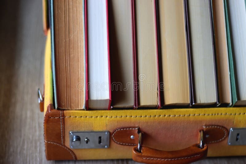 Suitcase and Books stock image. Image of case, decor - 275522483