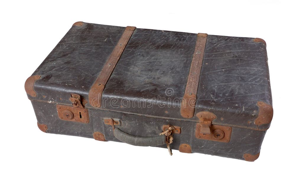 Vintage Suitcase Horizontal Stock Photo - Image of antique, holiday ...