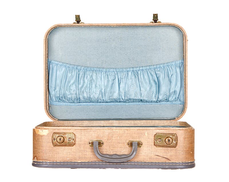 Vintage Suitcase, Open stock photo. Image of retro, handle - 3843456