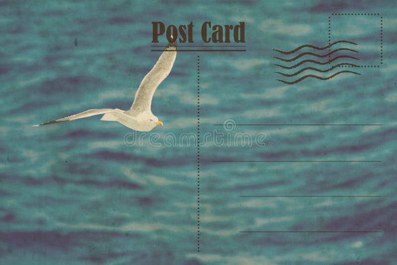 Vintage Summer Postcard. Ocean and Sunny Beach Stock Photo - Image of ...