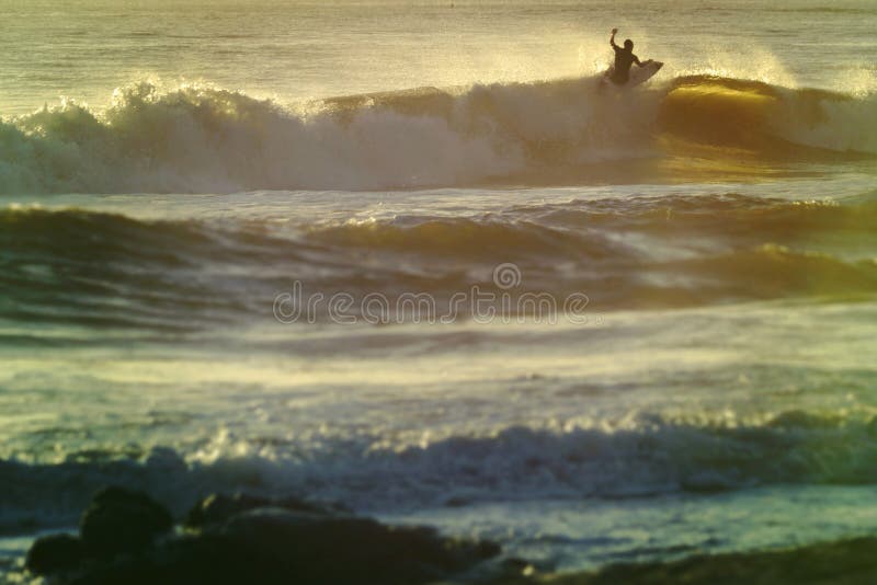 Vintage Summer Shorebreak Wave Surfing Stock Photo - Image of outdoor ...