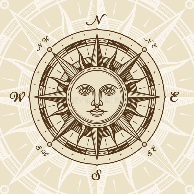 Compass Face Stock Illustrations – 2,425 Compass Face Stock ...