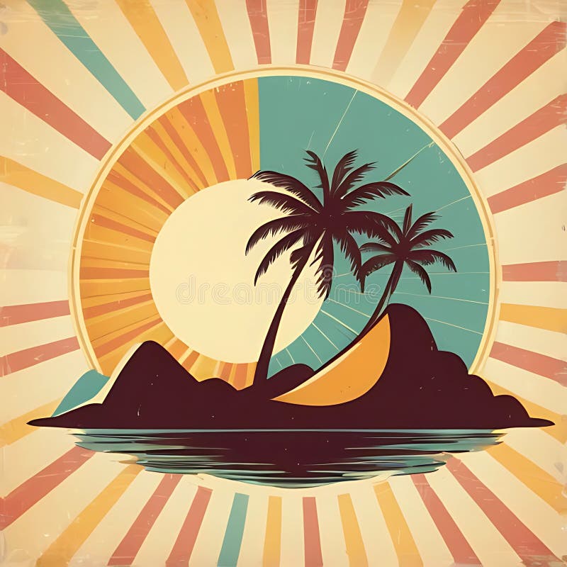 Best Vintage Sun Retro Background Stock Illustration - Illustration of ...
