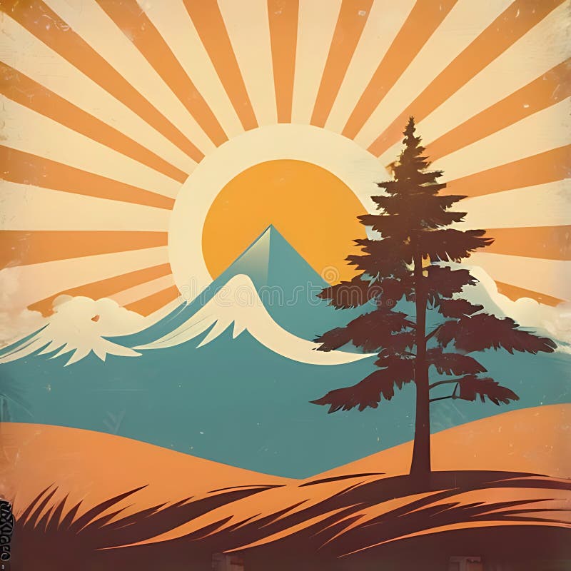 Best Vintage Sun Retro Background Stock Illustration - Illustration of ...