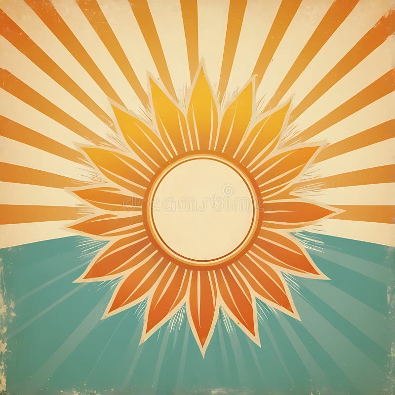Best Vintage Sun Retro Background Stock Illustration - Illustration of ...