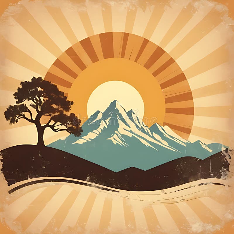 Best Vintage Sun Retro Background Stock Illustration - Illustration of ...