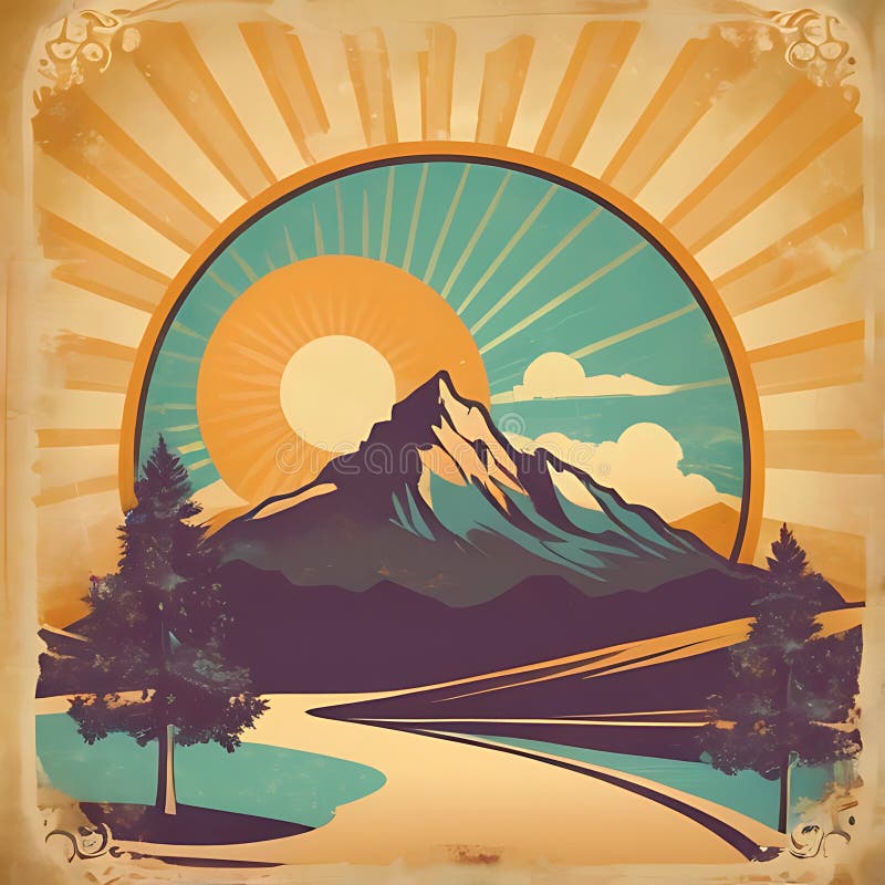 Best Vintage Sun Retro Background Stock Illustration - Illustration of ...