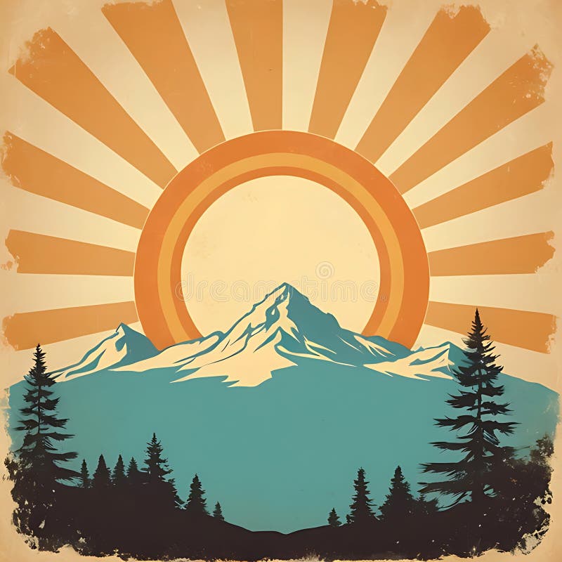 Best Vintage Sun Retro Background Stock Illustration - Illustration of ...