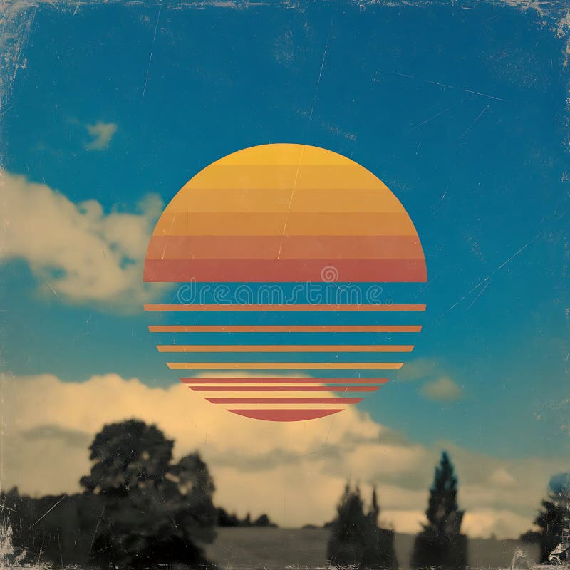 Best Vintage Sun Retro Background Stock Illustration - Illustration of ...