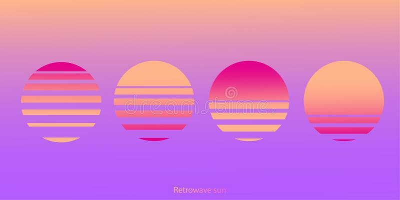 Vintage Sun Set Retro. Summer Vacation. Vector Illustration. Stock ...