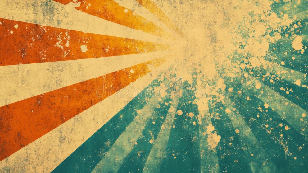 Vintage Sunburst Background with Grunge Texture Stock Illustration ...