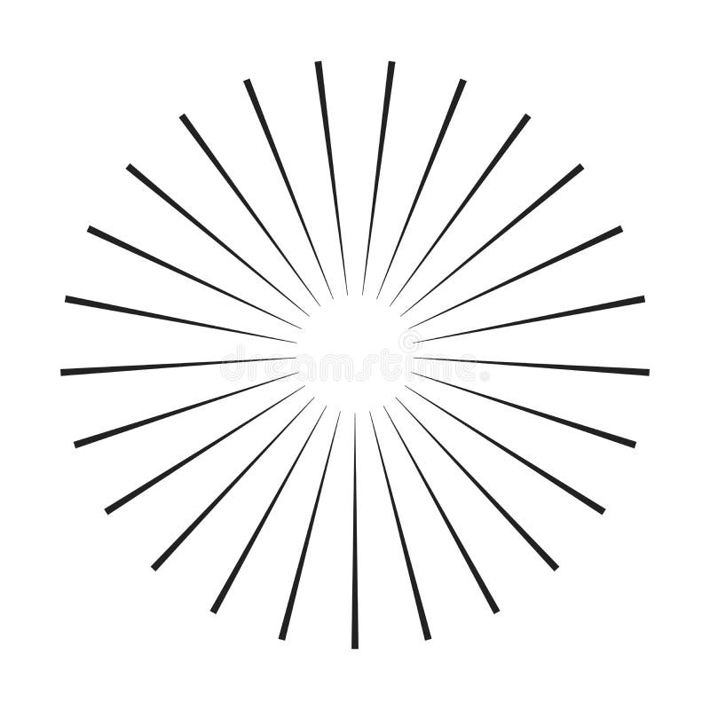 Vintage Sunburst Design Vector Template. Stock Illustration. Stock ...