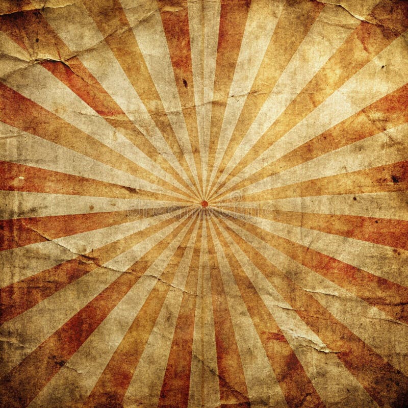 Vintage Sunburst Texture on Aged Paper Stock Illustration ...