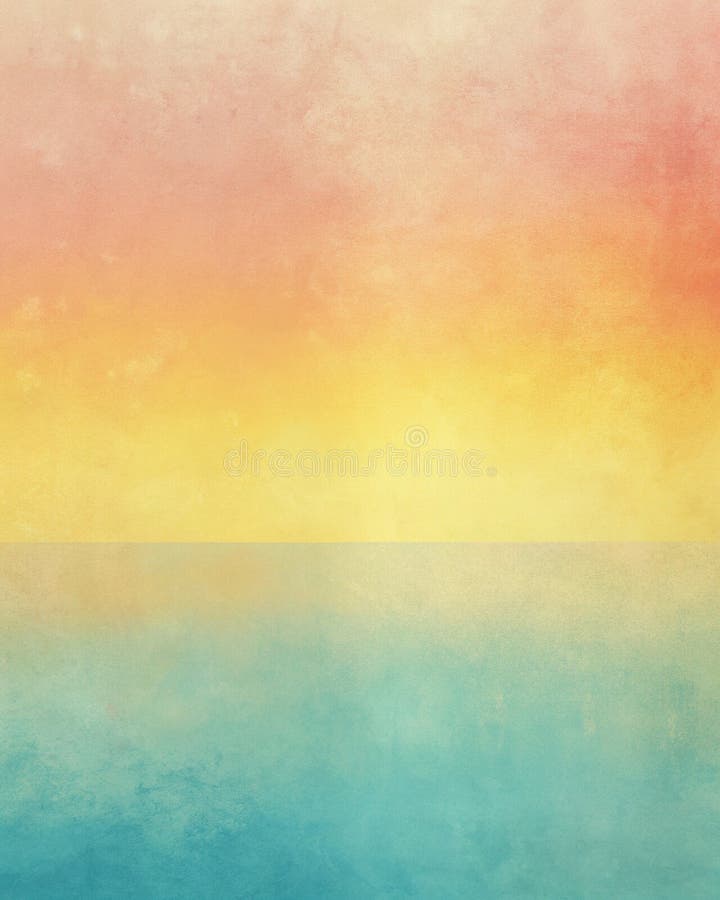 Vintage Sunset Gradient Texture with Warm Tones of Blue, Yellow, and Red Stock Illustration ...