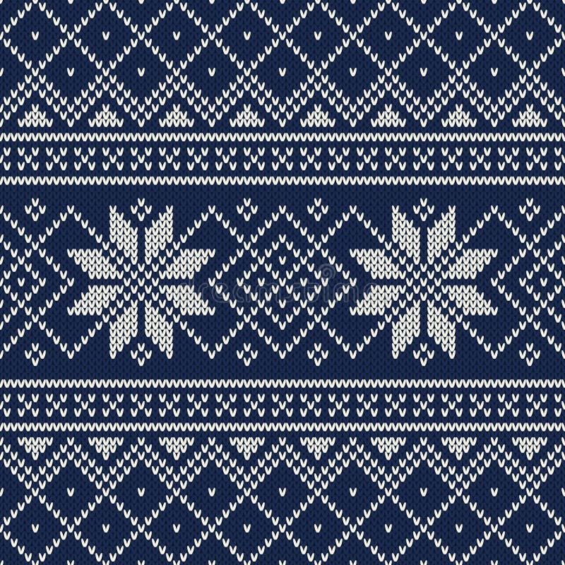 Vintage Knitted Seamless Pattern in Fair Isle Style. Hipster Sweater ...