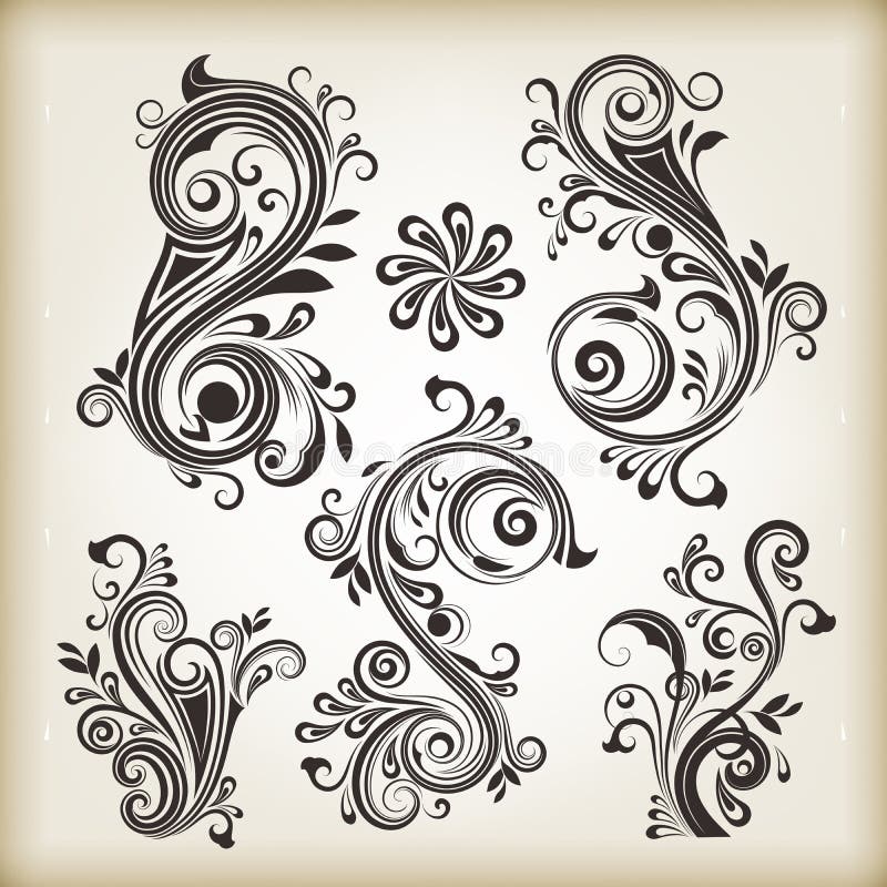 Vintage swirly pattern stock vector. Illustration of fretwork - 40371512
