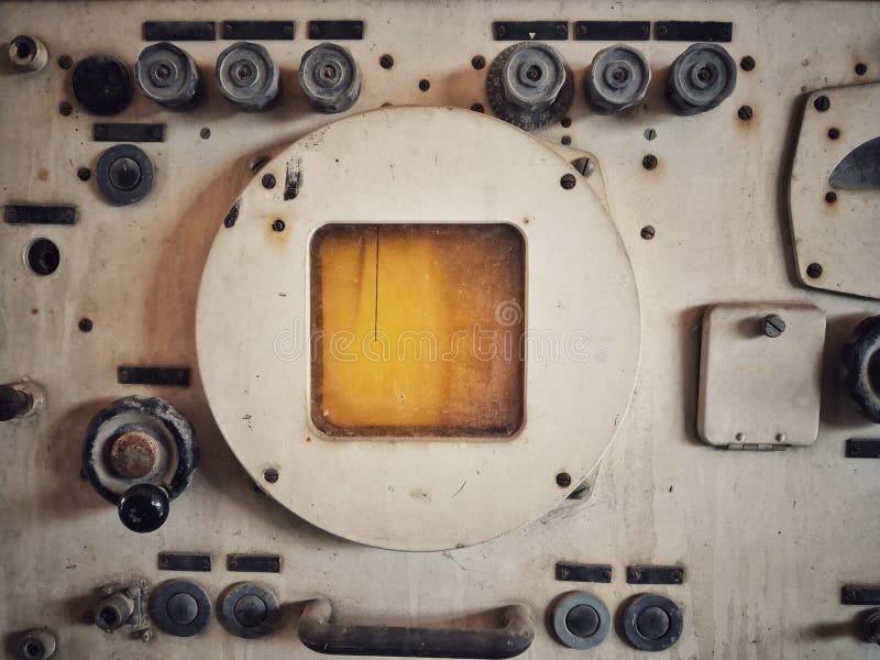 Vintage Switch Control Panel with Many Buttons Stock Photo - Image of ...