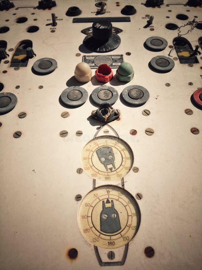 Vintage Switch Control Panel with Many Buttons Stock Photo - Image of ...
