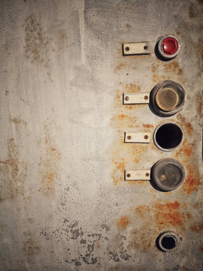 Vintage Switch Control Panel with Many Buttons Stock Image - Image of ...