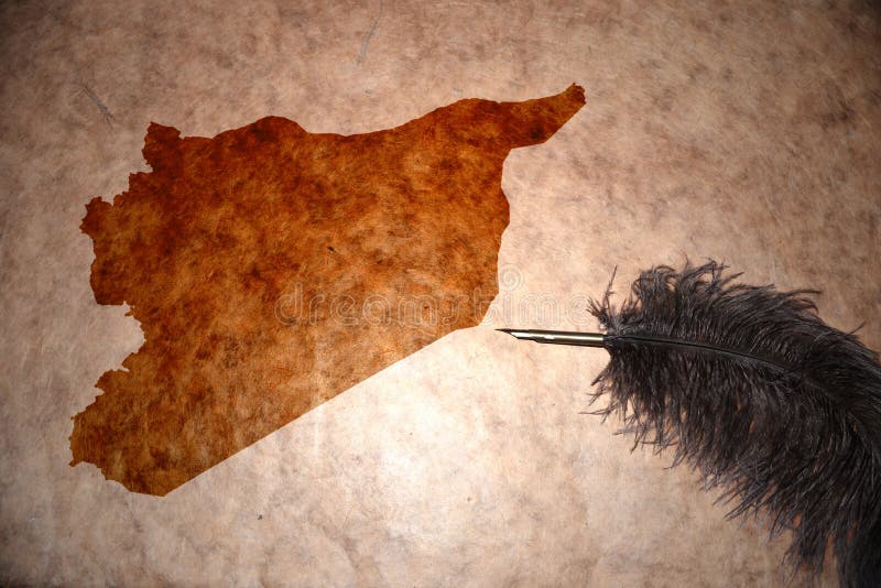 Vintage Syria map stock image. Image of east, paper, ancient - 96884997