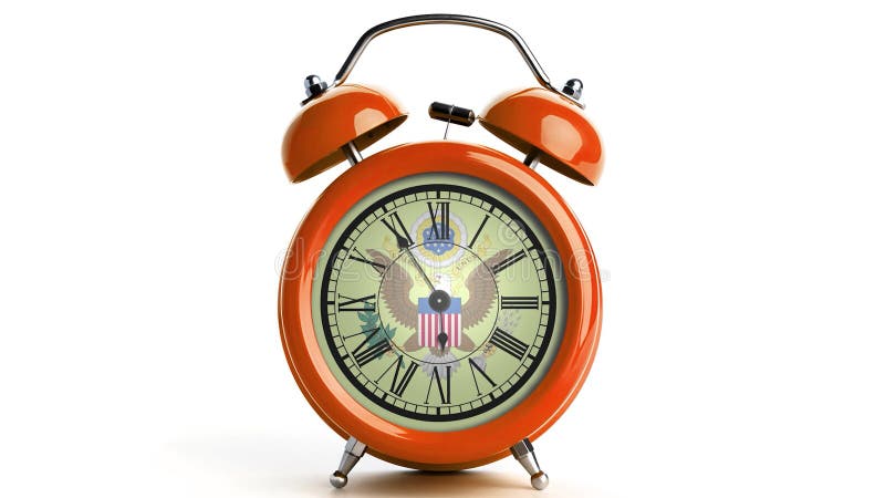 Vintage Table Clock with Inscription YOUR BEST DAY on Hourplate with ...