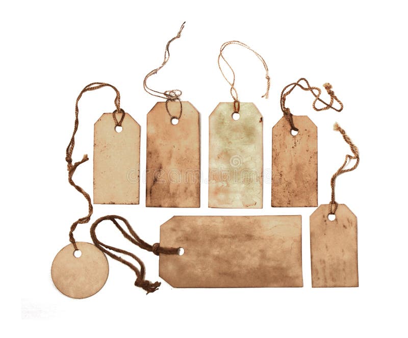 Vintage tags stock image. Image of ribbon, name, paper - 11307807