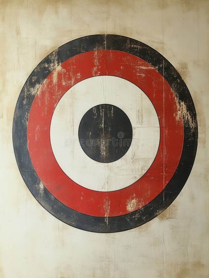 Vintage Target Design on Textured Surface. Stock Image - Image of ...