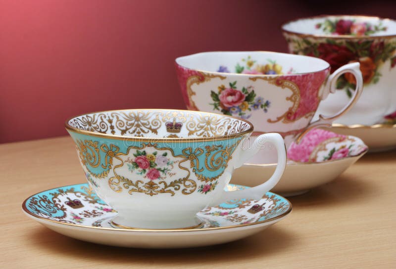 Vintage Tea Cups stock image. Image of dusty, porcelain - 42631527