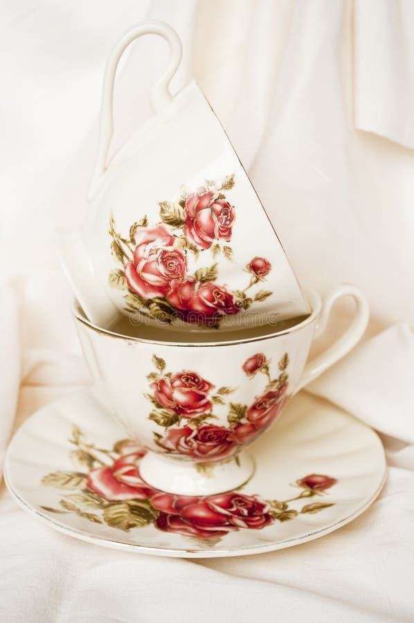 Teacup pearls and lace stock photo. Image of fine, drink - 1035102