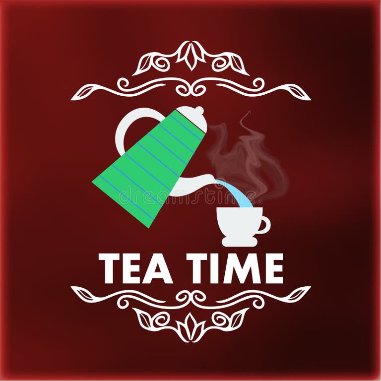 Vintage tea logo stock vector. Illustration of modern - 66576455