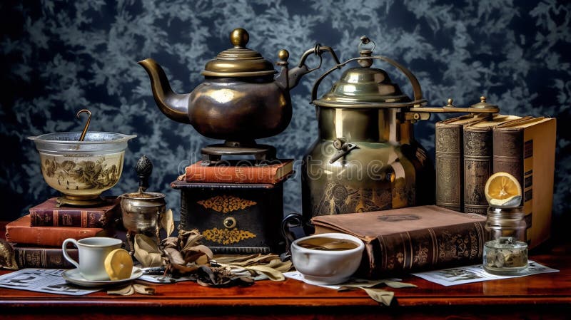 Vintage Tea Makers stock illustration. Illustration of historical ...