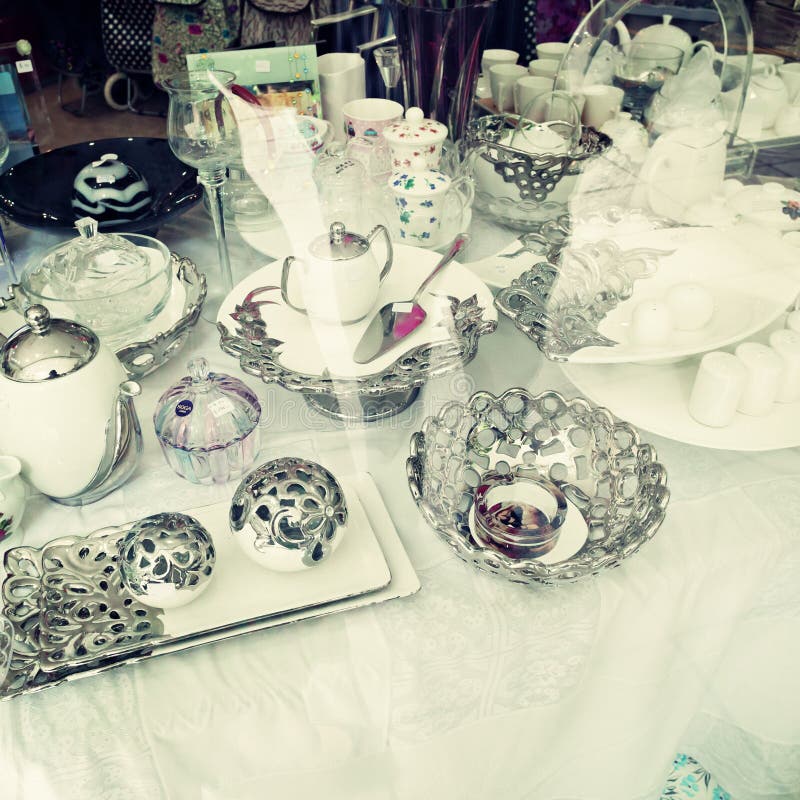 Vintage tea service stock photo. Image of france, hipster - 42472556