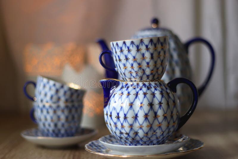 Vintage Tea Set stock image. Image of porcelain, bokeh - 272784943