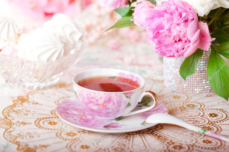 Vintage tea stock image. Image of food, dessert, chic - 33553089