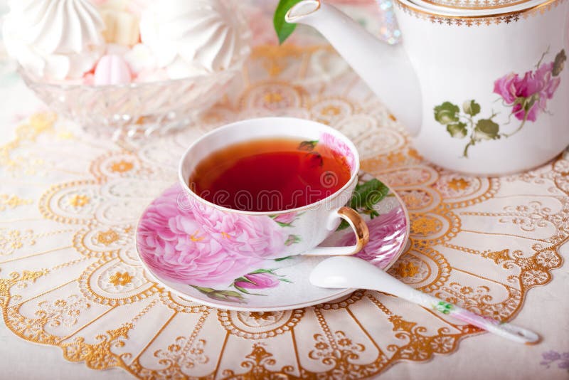 Pile of vintage tea cups stock photo. Image of cups, french - 48074490