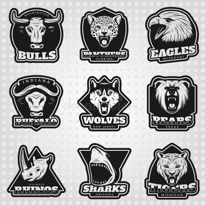 Vintage Team Sport Logos Collection Illustration de Vecteur ...