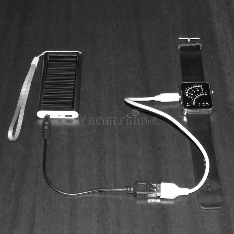Vintage Tech, Modern Charge Stock Photo - Image of retro, watch: 345834098