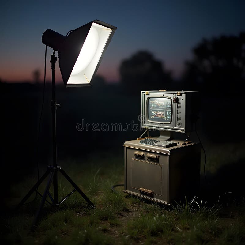 Vintage Technology Setup Timeless Studio Lighting Composition Stock ...