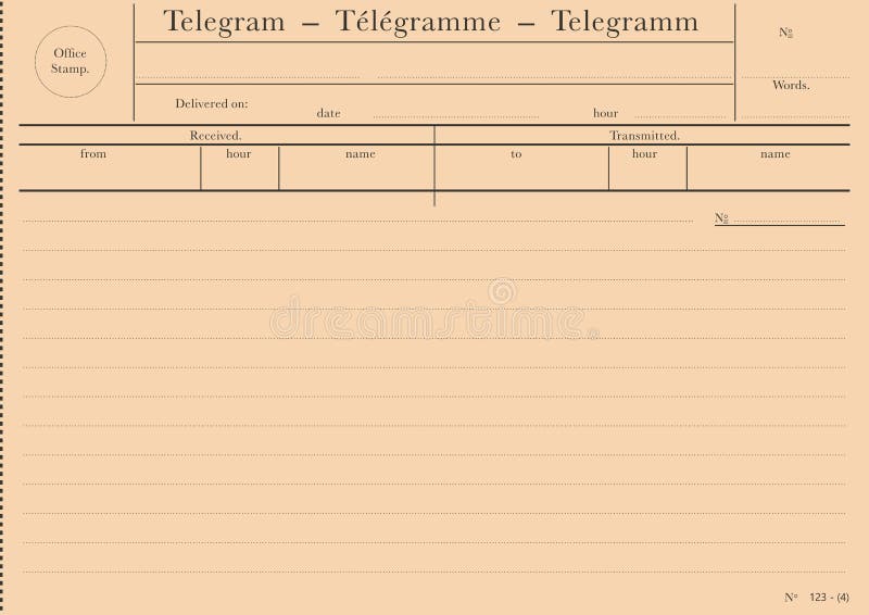 Telegram stock vector. Illustration of concept, card - 44564150
