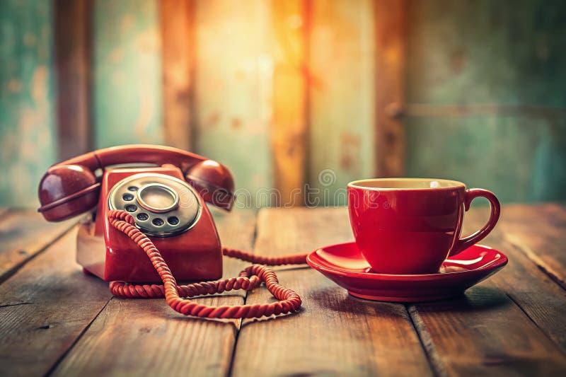 Vintage Telephone Connection a TiltShift Perspective on Retro ...