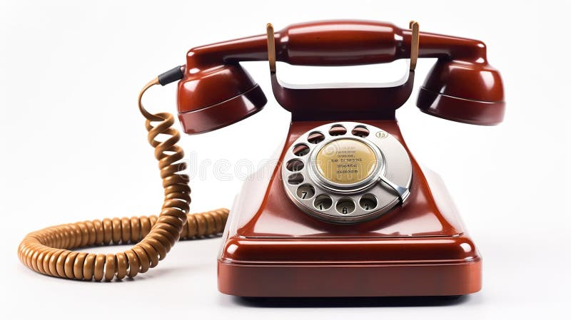 Vintage Telephone Isolated on White Background. Generative Ai Stock ...